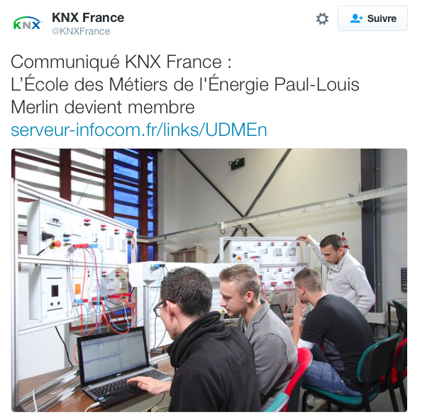 L’Ecole des Métiers Paul-Louis Merlin adhère à l’association KNX ...